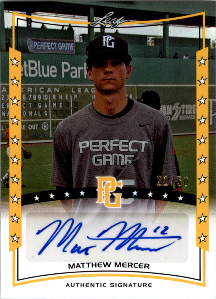2014 Leaf Perfect Game Showcase Autographs Gold Baseball Card Pick | eBay