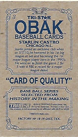 2010 TRISTAR Obak Mini T212 Baseball Card Pick | eBay