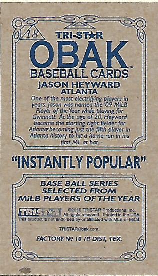 2010 TRISTAR Obak Mini T212 Baseball Card Pick | eBay