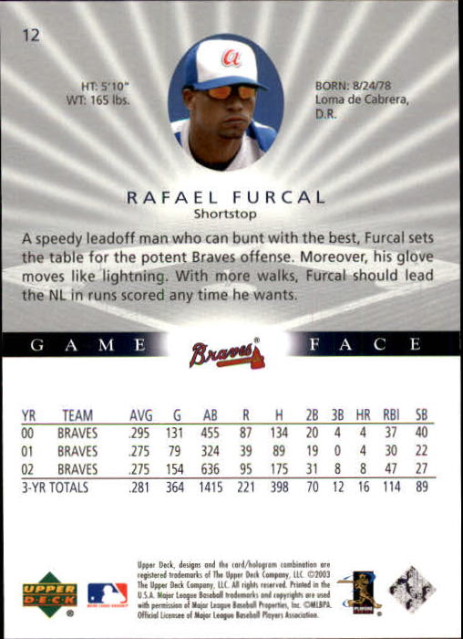 2003 Upper Deck Game Face Baseball Card Pick | eBay