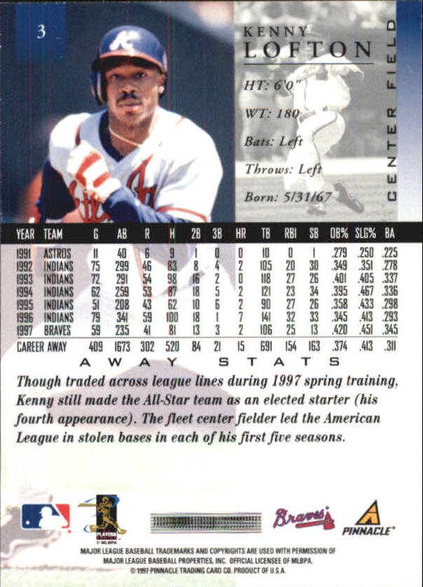 A7141- 1998 Pinnacle Baseball Assorted Insert Cards -You Pick- 15+ FREE ...
