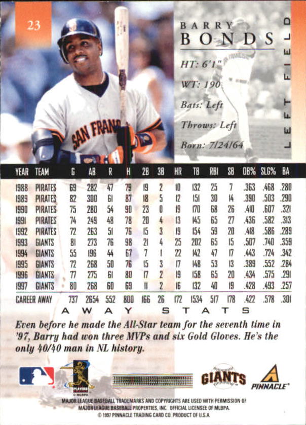 A7141- 1998 Pinnacle Baseball Assorted Insert Cards -You Pick- 15+ FREE ...