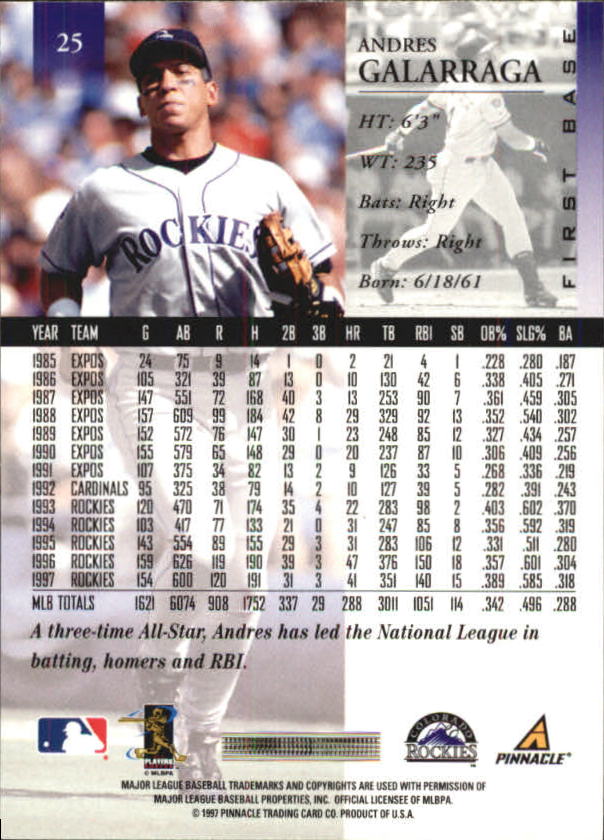 A7141- 1998 Pinnacle Baseball Assorted Insert Cards -You Pick- 15+ FREE ...