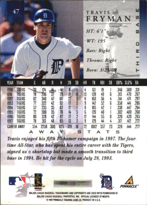 A7141- 1998 Pinnacle Baseball Assorted Insert Cards -You Pick- 15+ FREE ...