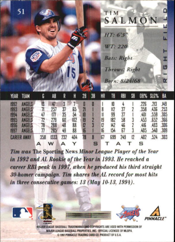A7141- 1998 Pinnacle Baseball Assorted Insert Cards -You Pick- 15+ FREE ...