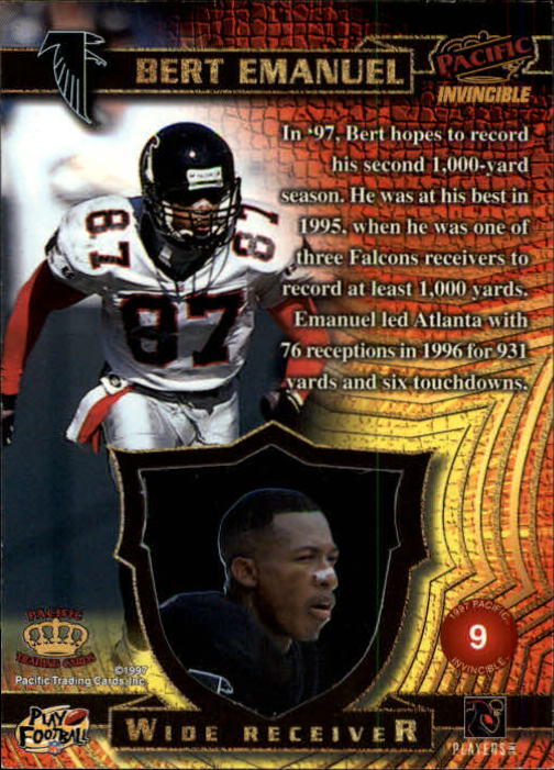 1997 Pacific Invincible Football Card Pick | eBay