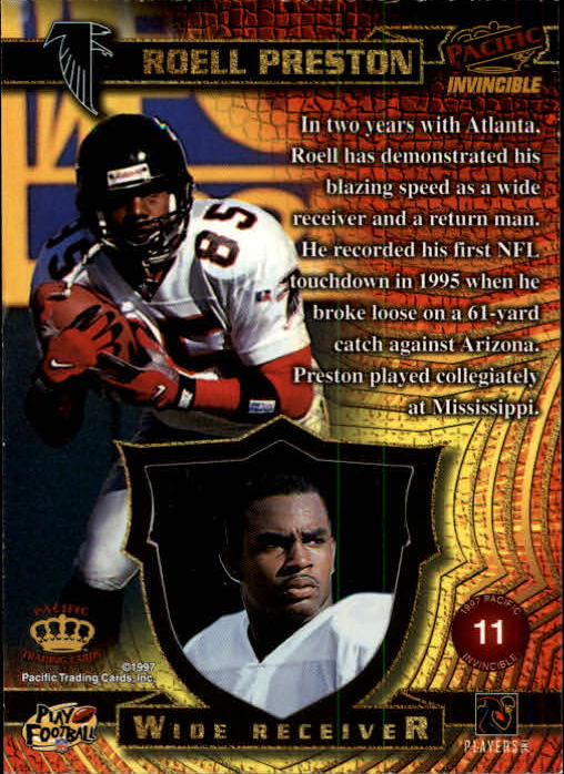 1997 Pacific Invincible Football Card Pick | eBay