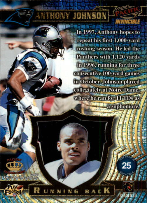 1997 Pacific Invincible Football Card Pick | eBay