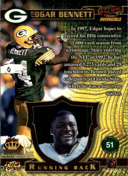 1997 Pacific Invincible Football Card Pick | eBay