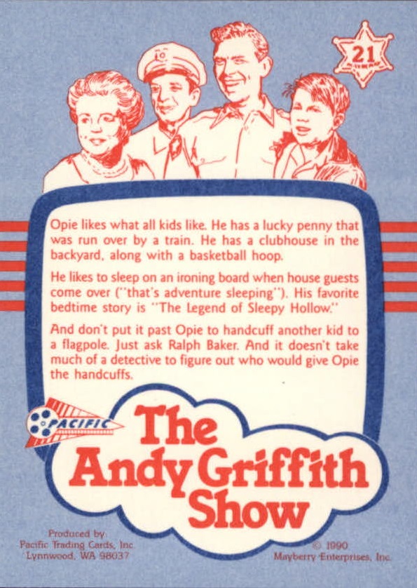 1990-91 Andy Griffith Show Complete Series Trading Card Pick | eBay