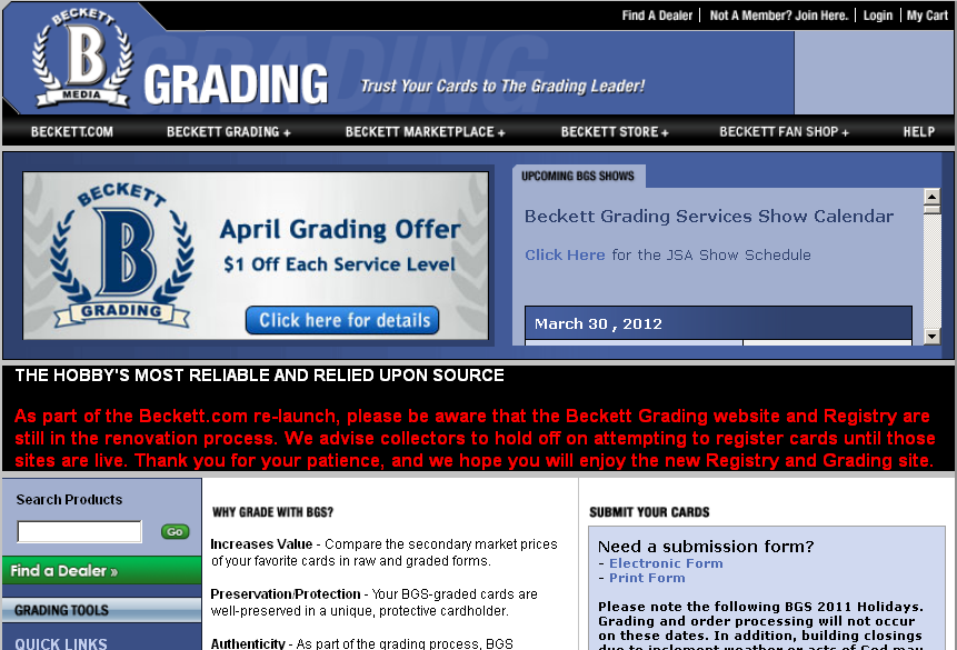 Grading - Beckett News