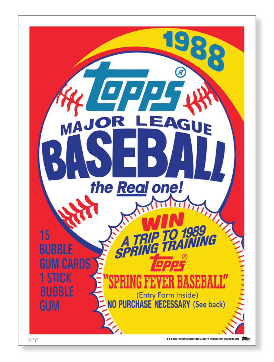 Topps adds vintage baseball card wrappers to its wall art offerings ...