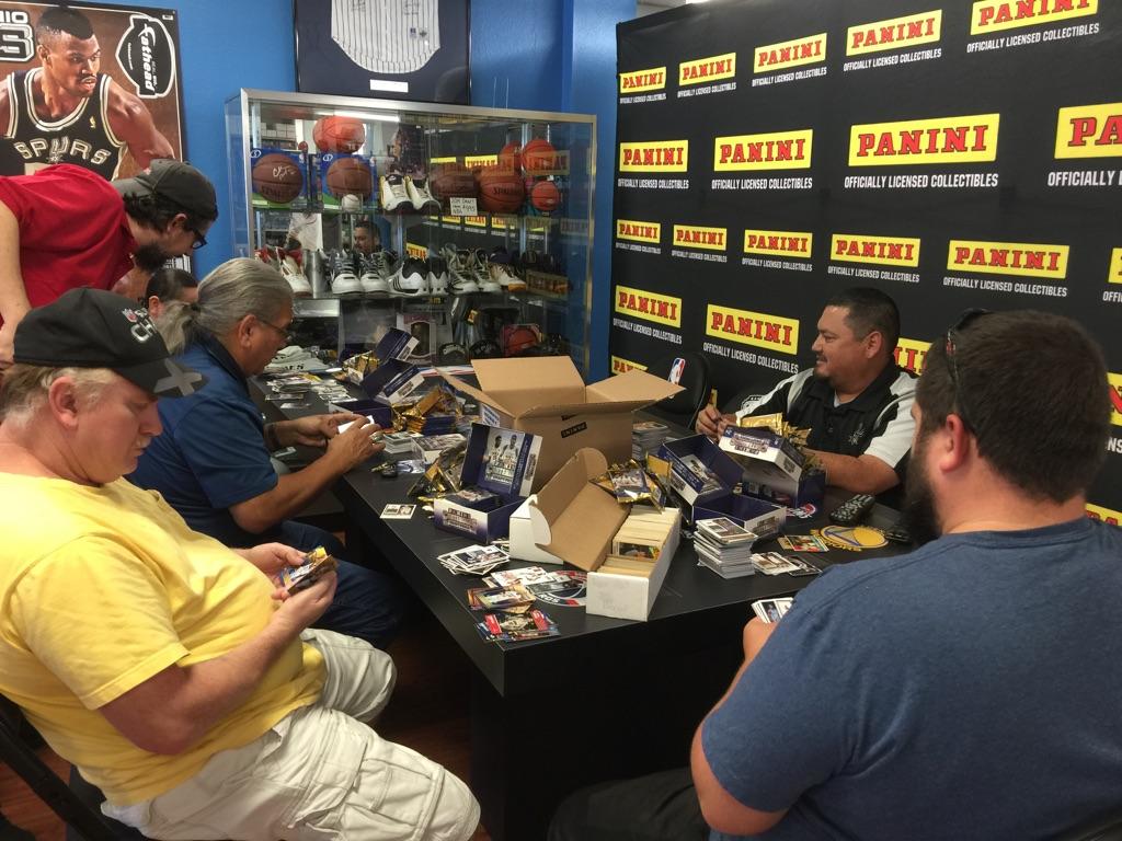 Panini brings David Robinson to San Antonio card store