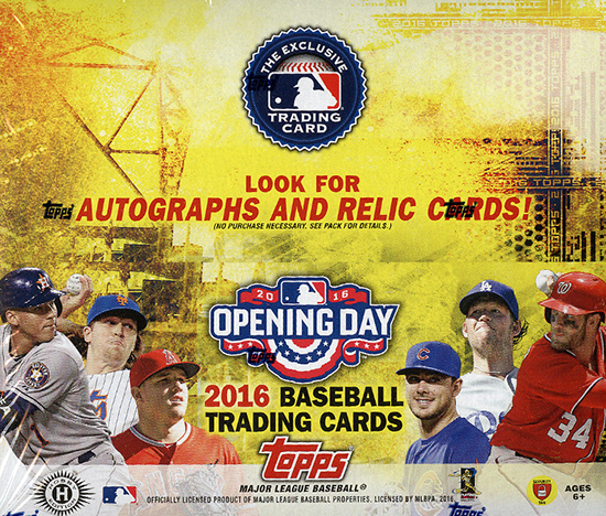 2016 Topps Opening Day Baseball Box Busters