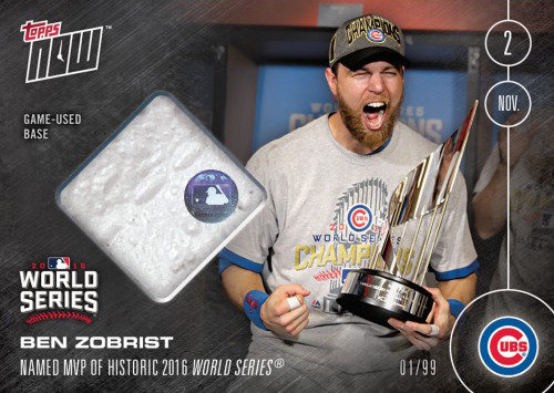 2016 Topps Now 664 Ben Zobrist Relic A - Beckett News