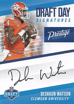2017 Prestige Football Draft Day Signatures Short Prints