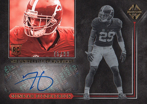 2018 Panini Majestic Football Base Rookie Autograph Minkah Fitzpatrick ...