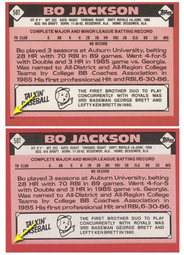 How to Tell Topps and Topps Tiffany Baseball Cards Apart Using Backs
