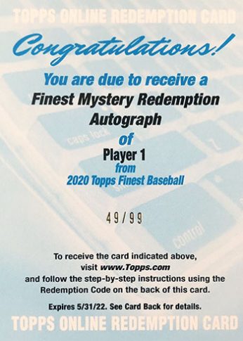 2020 Topps Finest Baseball Checklist, Team Sets, Hobby Box Info, Odds