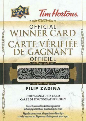 2020-21 Upper Deck Tim Hortons Hockey Cards Checklist, Team Set Lists