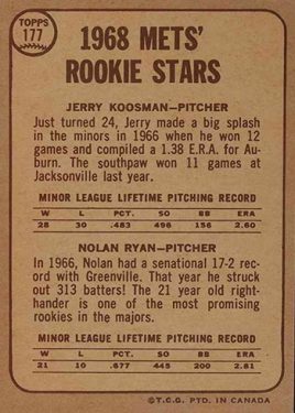 Nolan Ryan Rookie Card Guide, Checklist and History