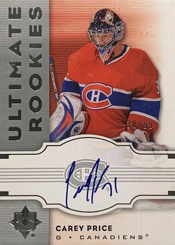 Carey Price Rookie Card Rankings and Guide to What's the Most Valuable