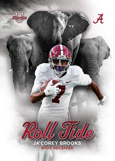 2023 Bowman University Alabama Football Checklist, Box Info