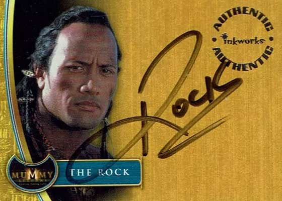 The Rock Autographs in 2025 Topps Chrome WWE