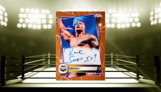 The Rock Autographs in 2025 Topps Chrome WWE