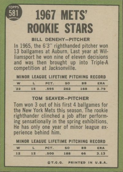 A Guide to Tom Seaver's Rookie Card and Other Early Issues