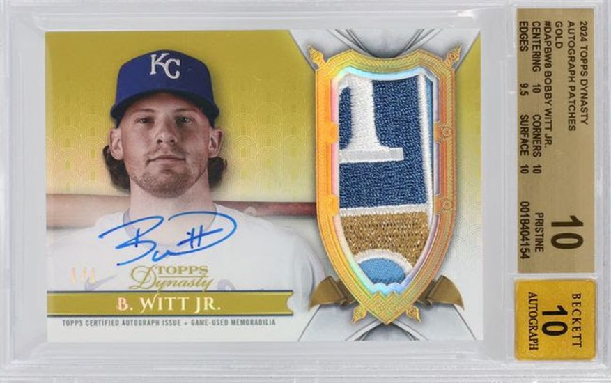 Bobby Witt Jr. 2024 Topps Dynasty Autograph Patches Gold Gets Pristine ...