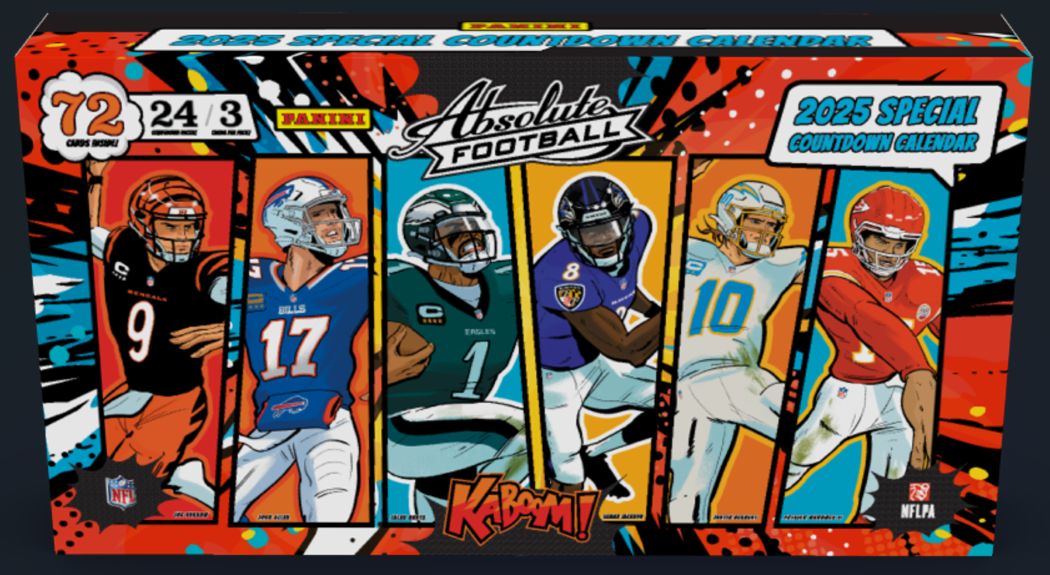 2025 Panini Absolute Football Countdown Calendar Checklist