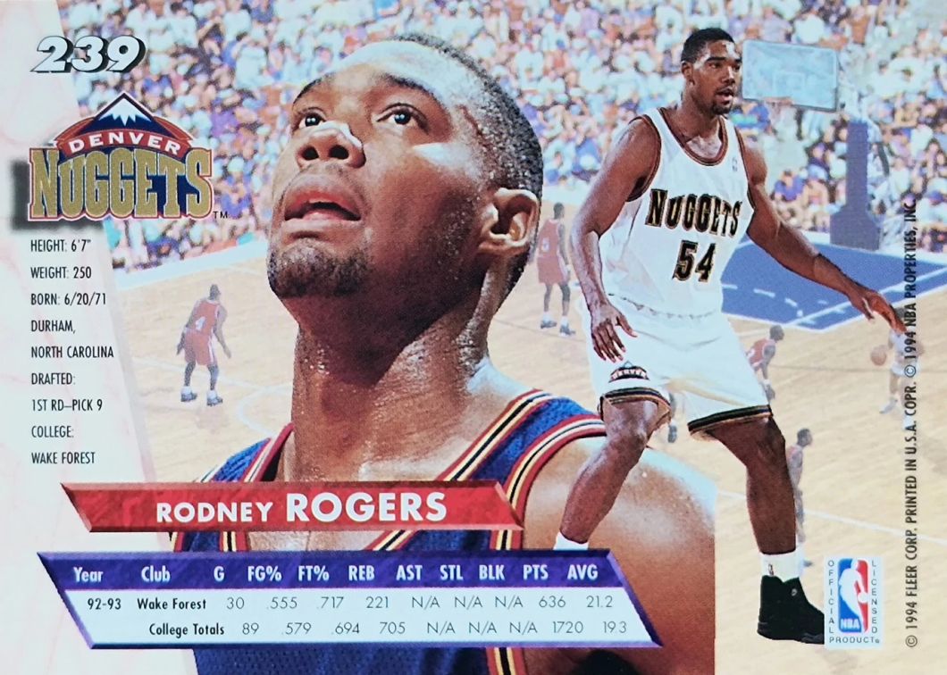 Remembering Rodney Rogers – Rookie Card Guide - Beckett News
