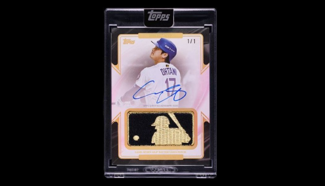 Shohei Ohtani Gold Logoman Autographed Patch Card Sets Record